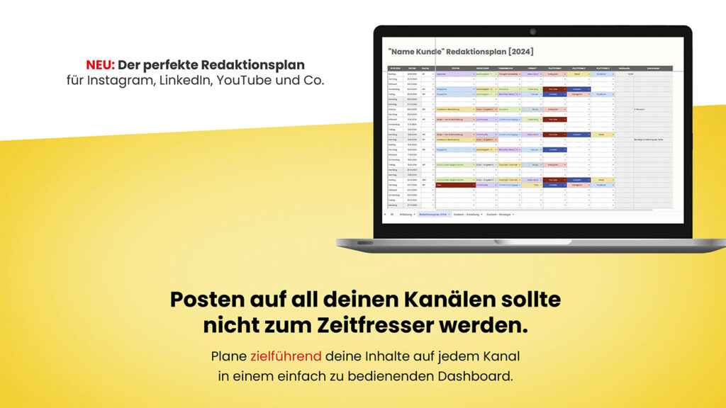 Kostenlos: Redaktionsplan Social Media Vorlage Excel für 2026